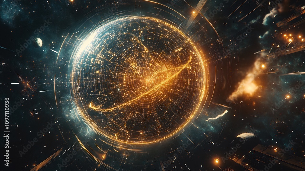 Theoretical scenario showing AIdriven quantum computers creating a ...