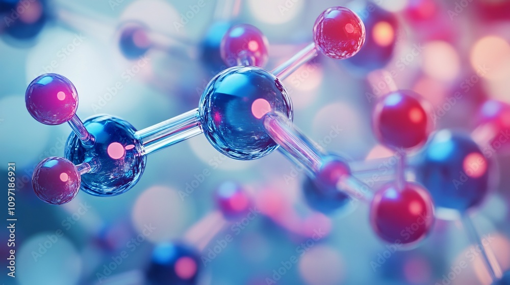 Molecular structures, non-cardioselective beta blockers, timolol molecules, 3D models ...