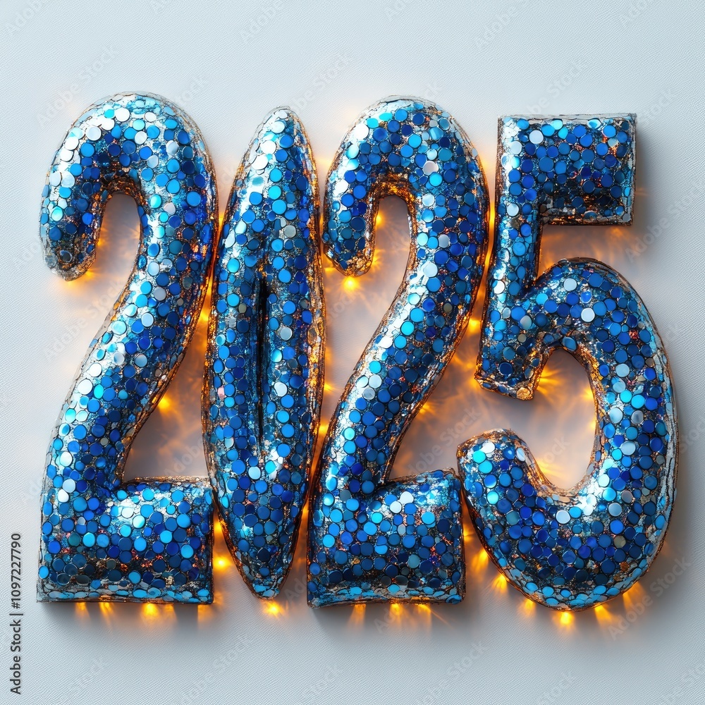 Volume figures for 2025 banner print. Inscription sign 2025. New Year ...