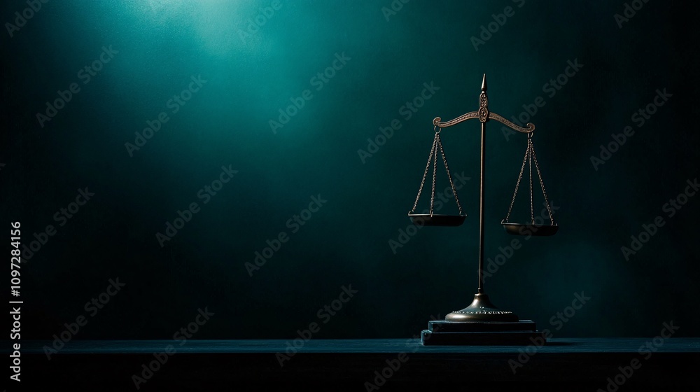 Symbolic representation of justice with scales Stock Photo | Adobe Stock