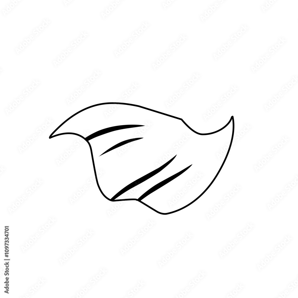 outline sketch of superhero cape Stock Vector | Adobe Stock