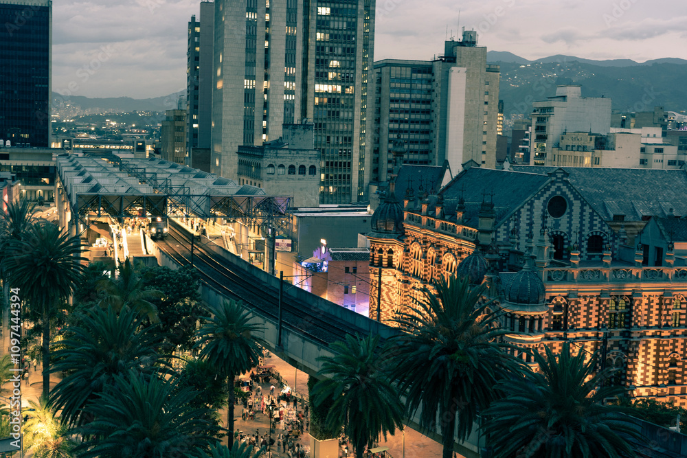 Medellin, Antioquia, Colombia. June 22, 2023. The Medellín metro is a ...