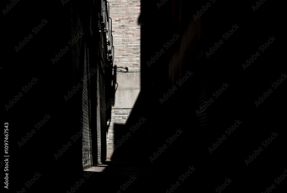 Shadow in the Alley Explore the gritty shadows in a narrow a Stock ...