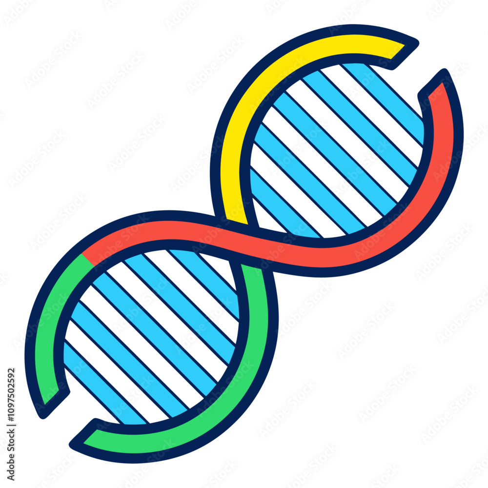 Vetor DNA sign clipart cartoon Illustration drawing do Stock | Adobe Stock