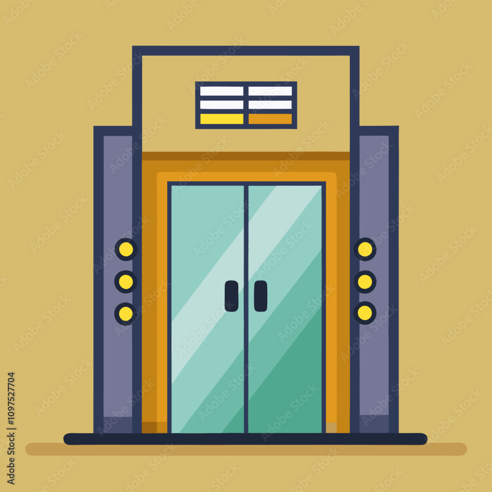 elevator clipart cartoon Illustration drawing Stock Vector | Adobe Stock