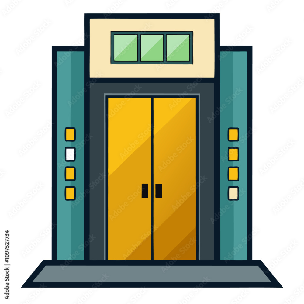 elevator clipart cartoon Illustration drawing Stock Vector | Adobe Stock