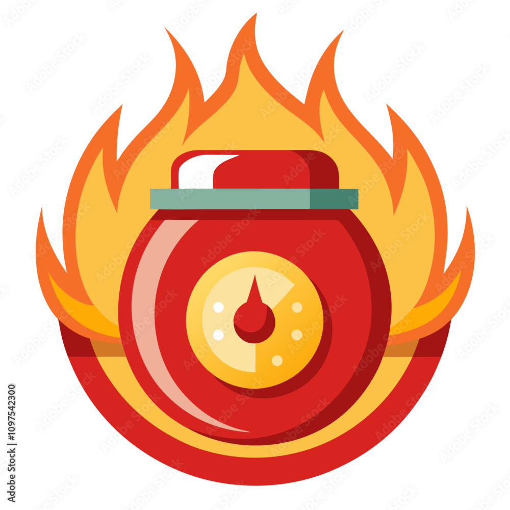 fire alarm clipart cartoon Illustration drawing Stock Vector | Adobe Stock
