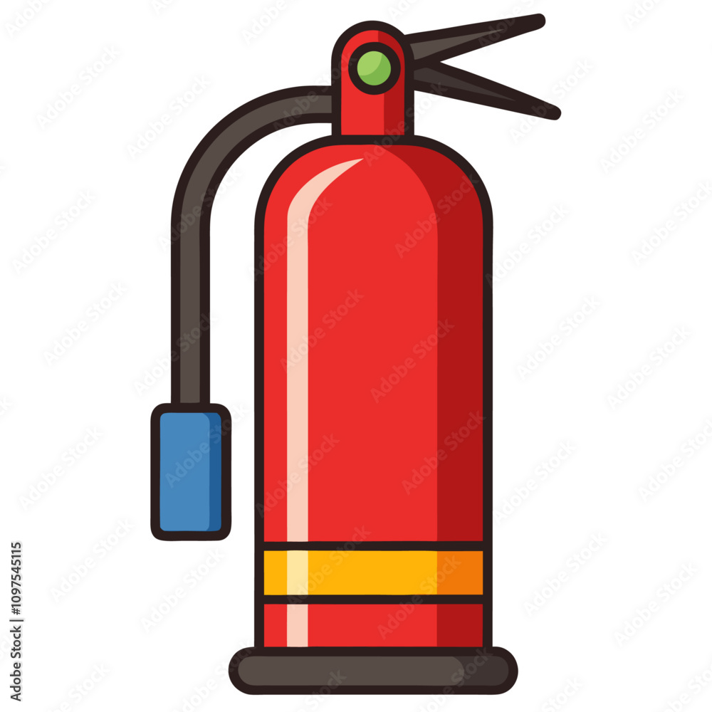 fire extinguisher isolated clipart cartoon Illustration drawing Stock ...