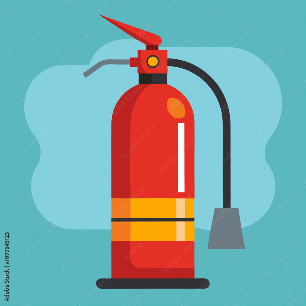 fire extinguisher isolated clipart cartoon Illustration drawing Stock ...