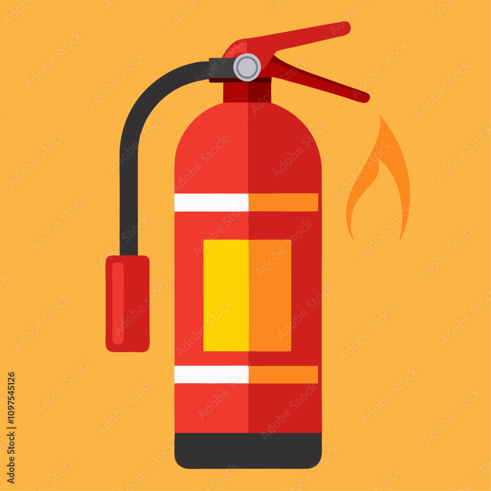 fire extinguisher isolated clipart cartoon Illustration drawing Stock ...