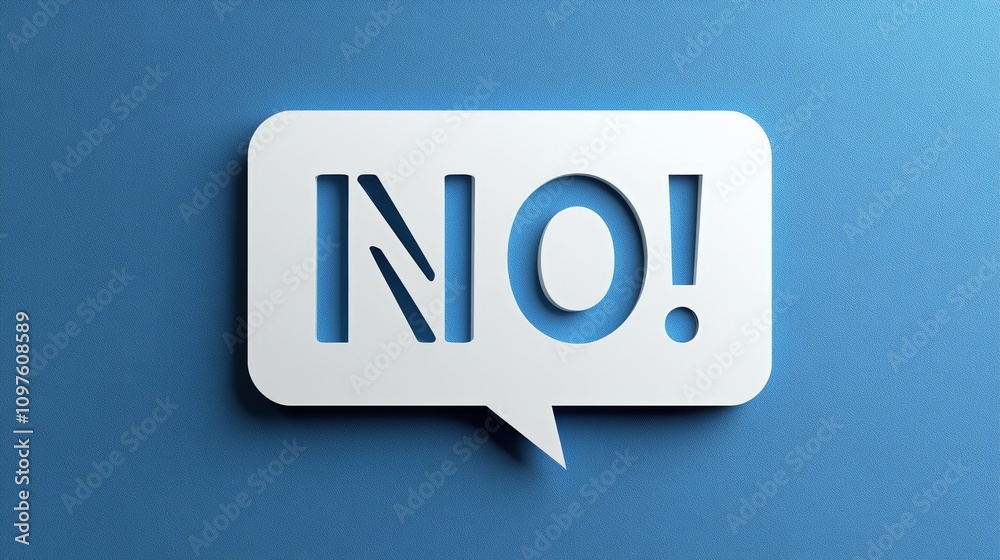 No Symbol Rejecting Disagreement Rejection Refusal Emotion Response ...