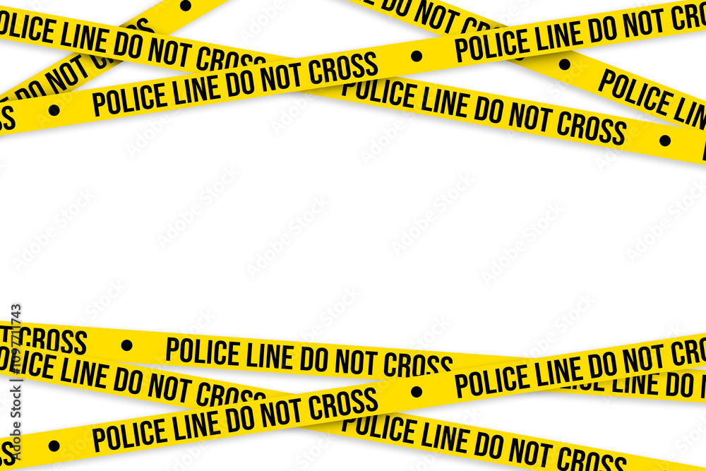 Police line yellow tape on transparent background, png design. Do not ...