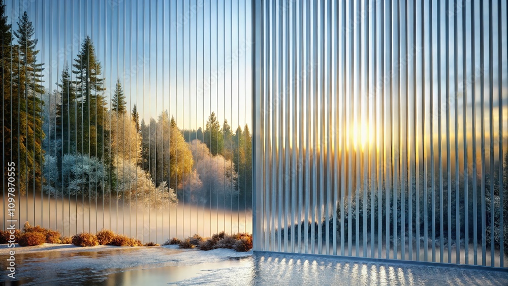 Ethereal Landscape of Frosted Polycarbonate with Fluted Textures ...