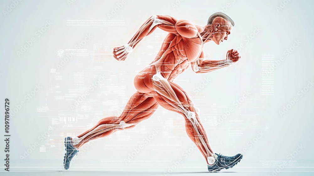 Ilustración de Stock anatomy of a runner, with labeled parts including ...