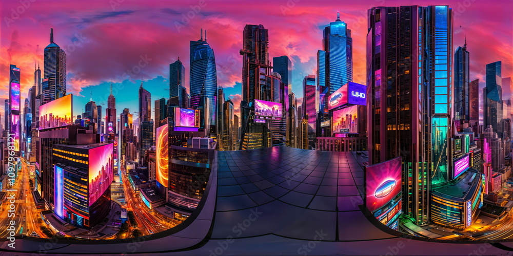 Stock-Illustration „Full 360 degrees seamless spherical panorama HDRI ...