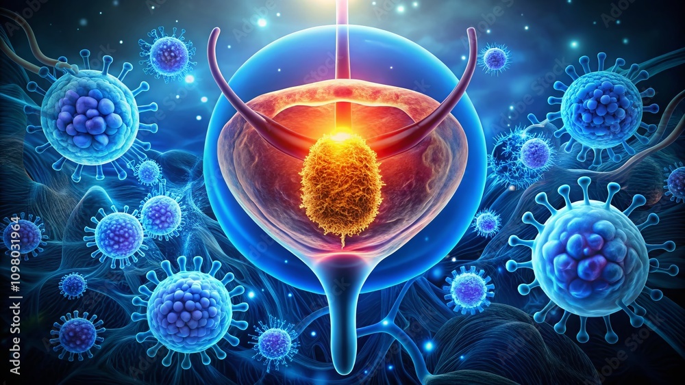 Vintage Style Photography of a Futuristic Bladder Infection Concept ...