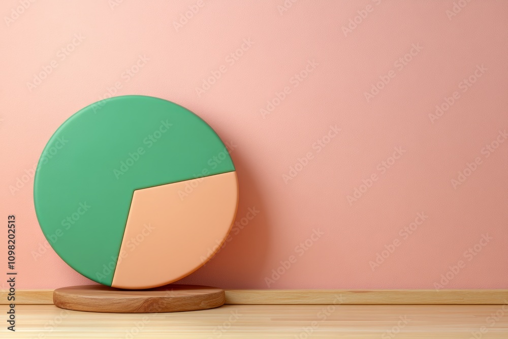 Assessment pie chart with clean, simple segments on a neutral ...