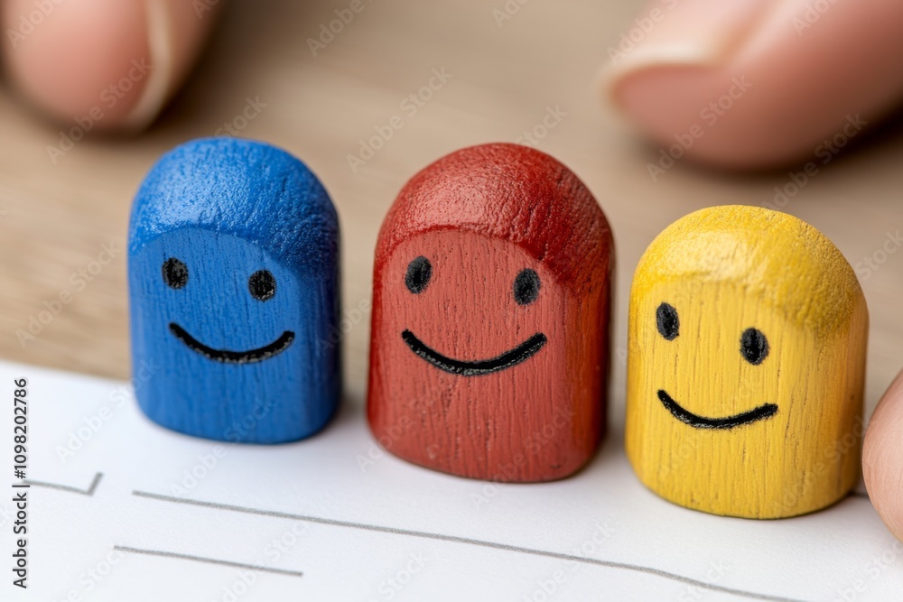 Assessment survey being completed on a mobile phone, with an ...