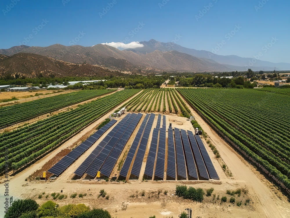 farms integrated with solar panels creating an innovative landscape ...
