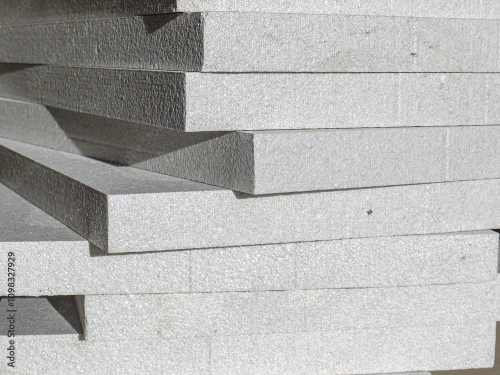 Stack of Insulation Foam Boards for Construction Projects Stock Photo ...