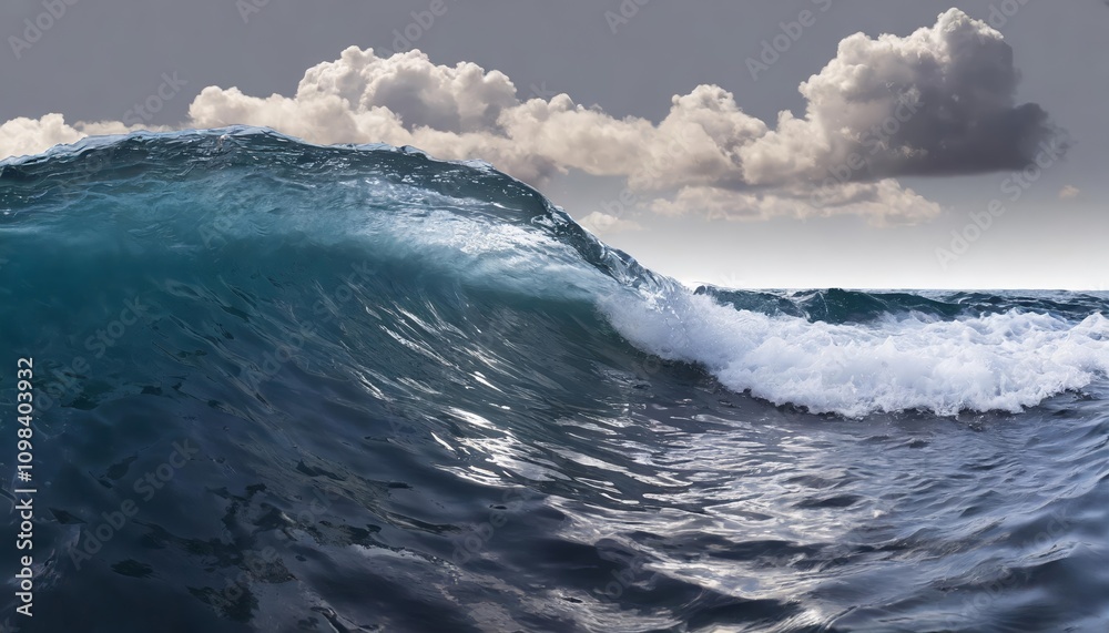 High-quality ocean water surface waves isolated with a transparent ...