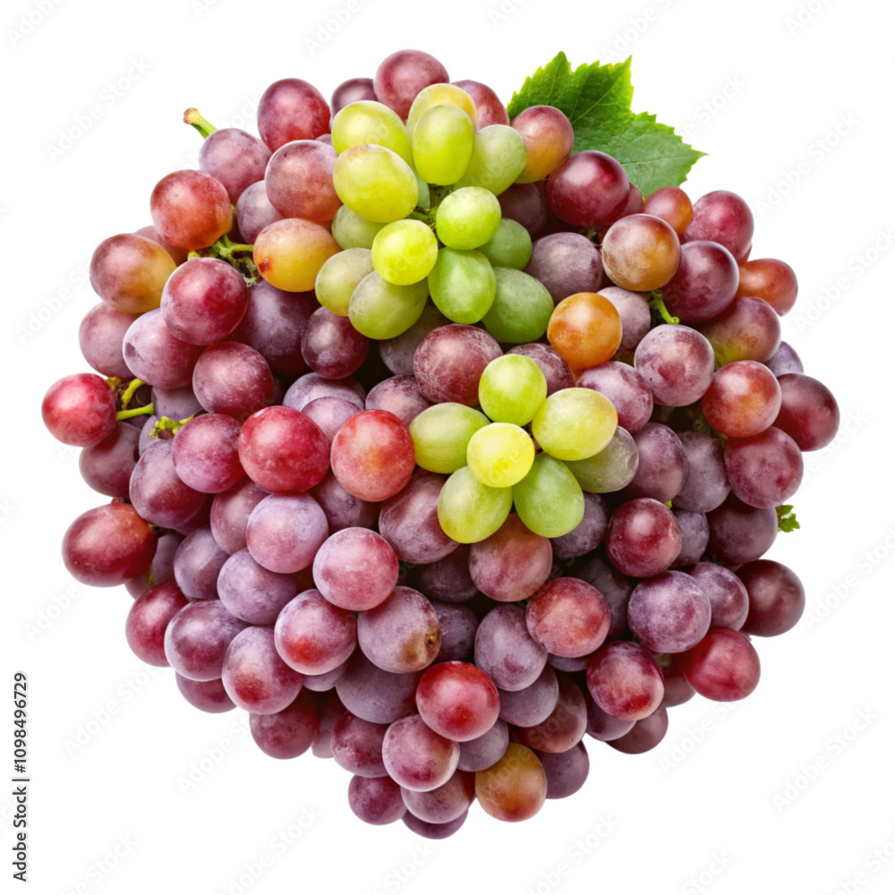 Pile of grapes top view isolated on transparent background Stock Photo | Adobe Stock