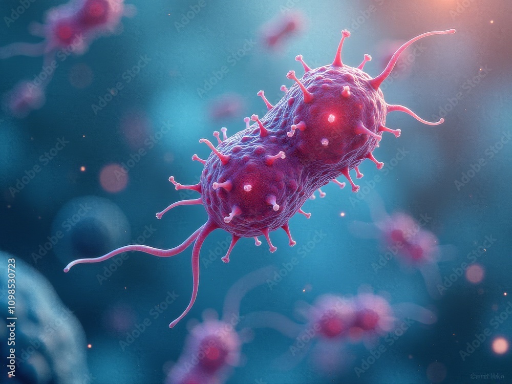 Microscopic image of probiotic bacteria, probiotics, microorganisms ...