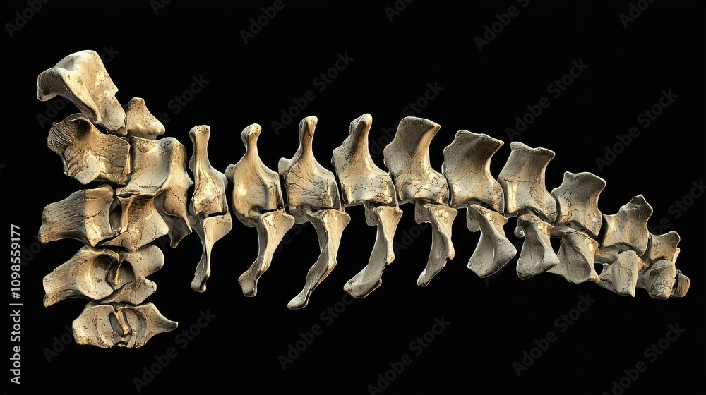 Detailed Illustration of Human Spinal Cord Anatomy Featuring Individual ...