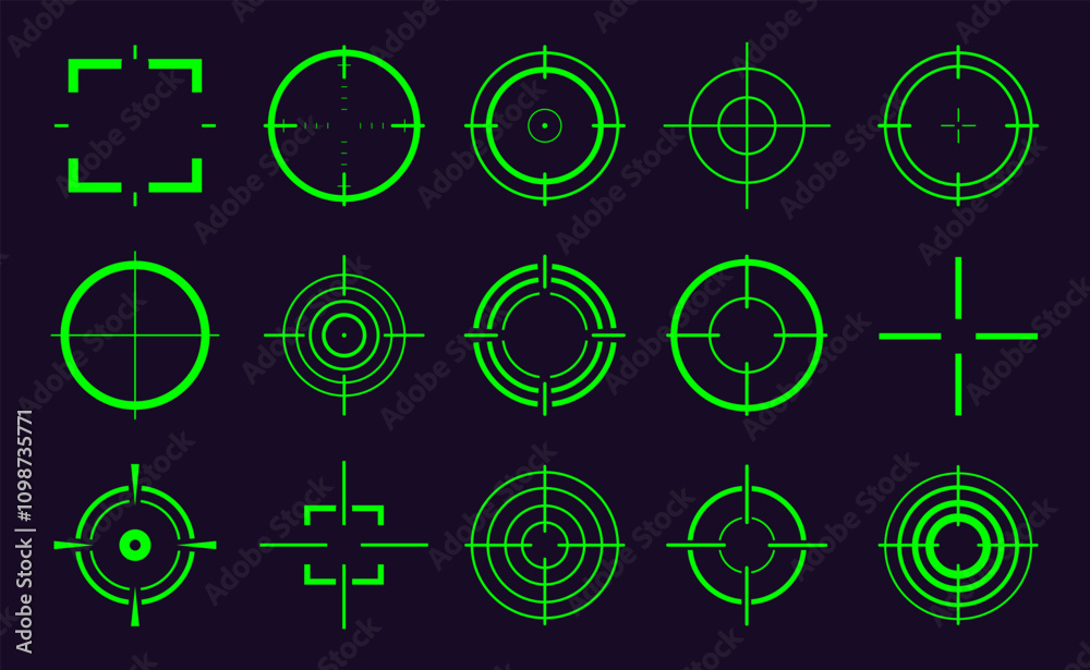 Target aim set. Crosshair target weapon sniper sight for gun or rifle ...