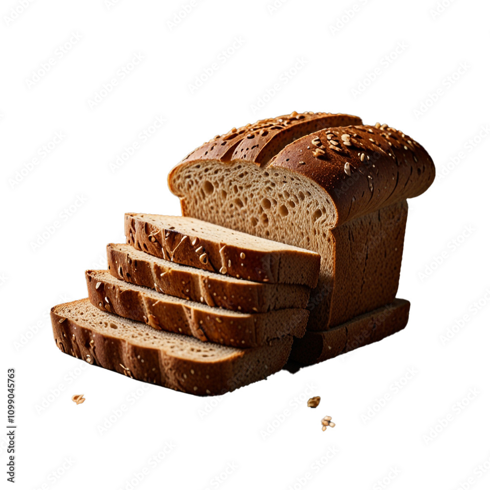 Stack of Whole Wheat Bread Slices – A Fiber Source Isolated on ...