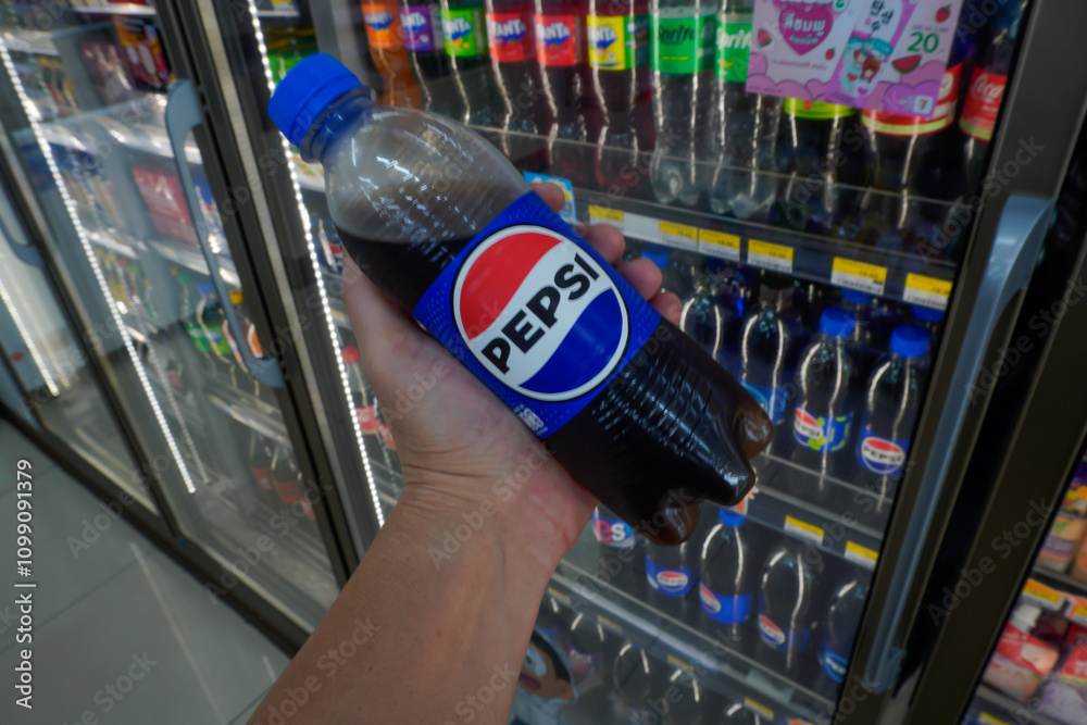 Bangkok, Thailand - November 25, 2024 Pepsi is a carbonated drink ...