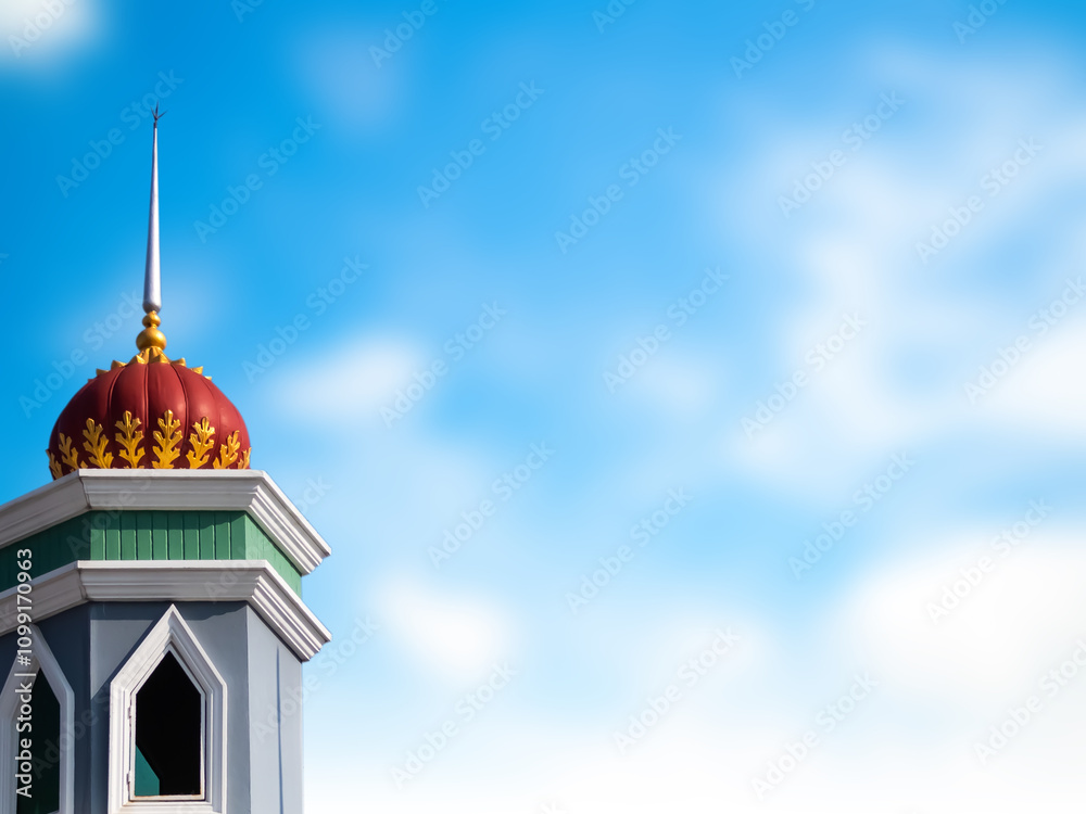 Mosque arab muslim building greeting mubarak islam ramadan element ...