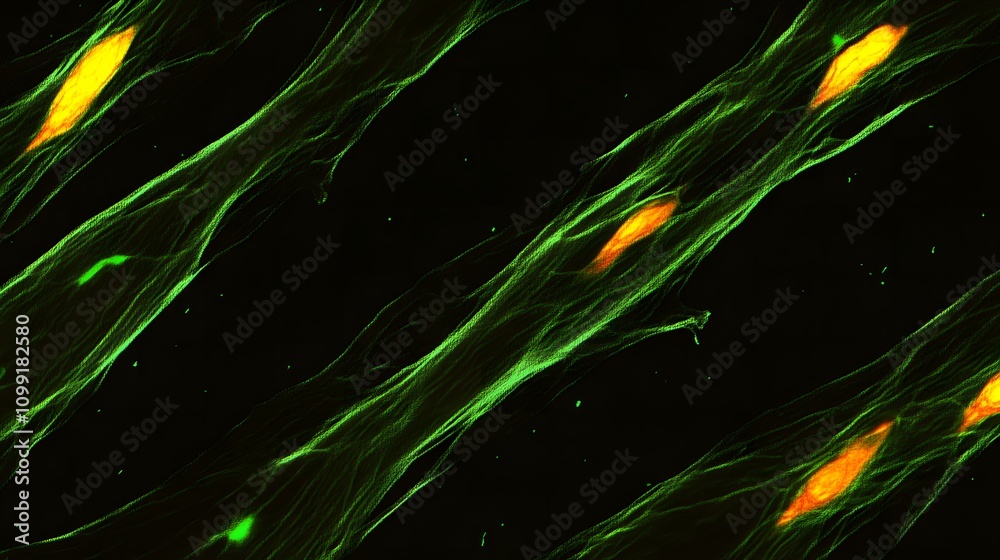 Active muscles under microscope reveal intricate cell growth patterns ...