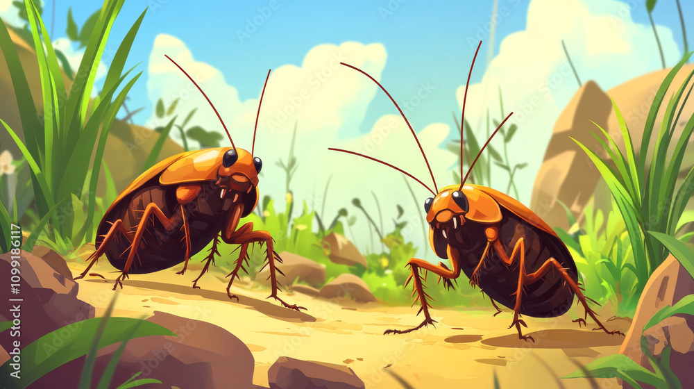 Dirty cockroaches are pests that spread germs inside homes. These ...