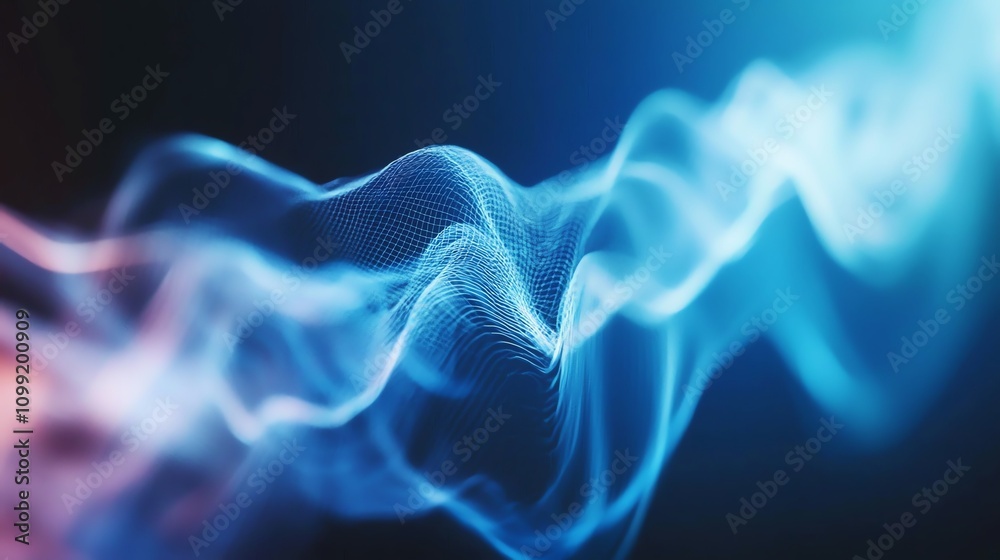 Ethereal sound waves emanating from a crystalline throat chakra ...