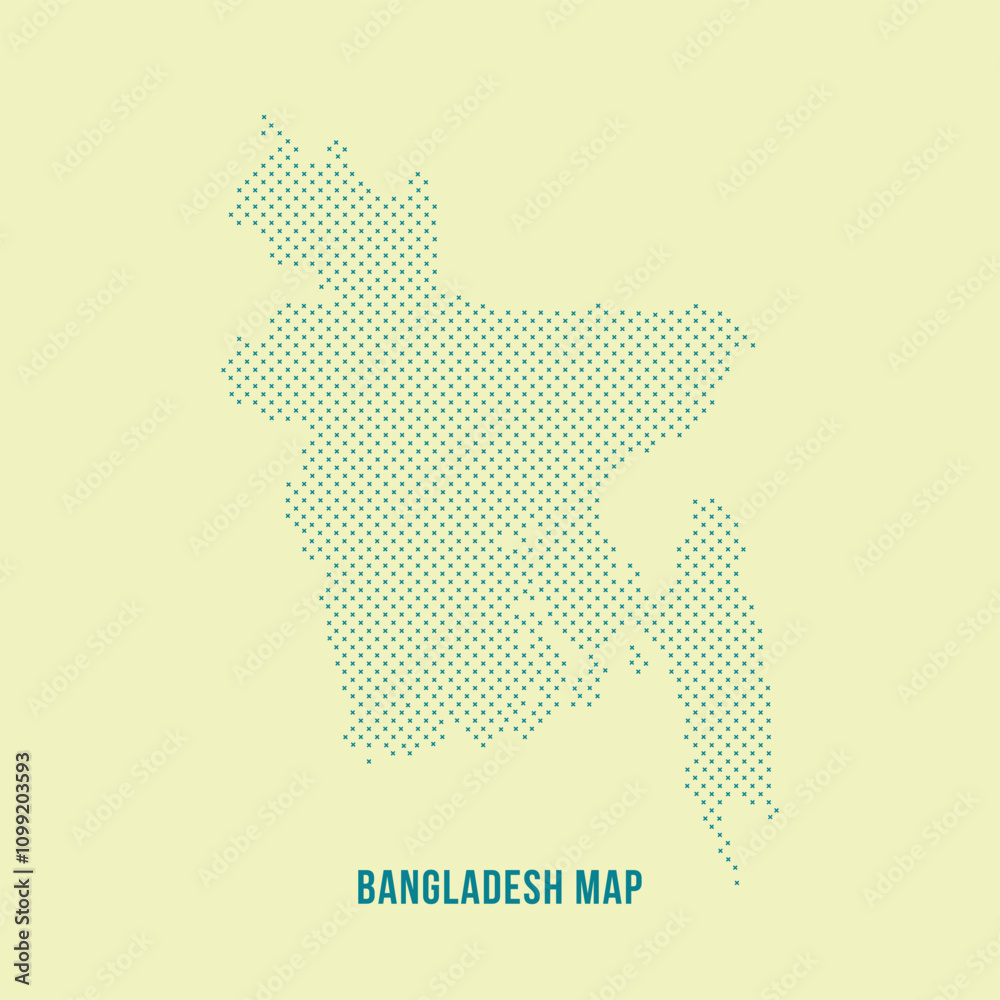 Vector Bangladesh Map Design. Bangladesh map background with dot ...