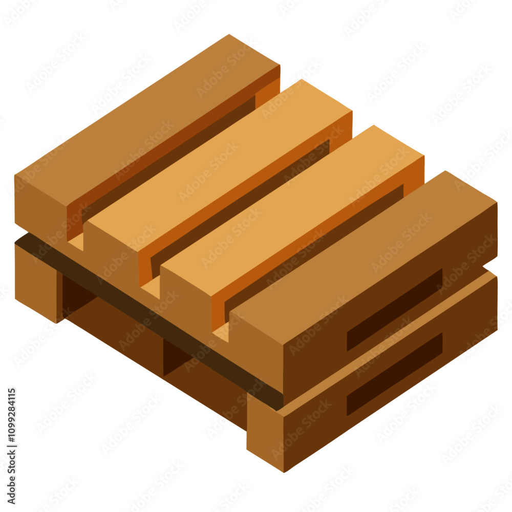 wood pallet clipart Cartoon Illustration drawing Stock Vector | Adobe Stock