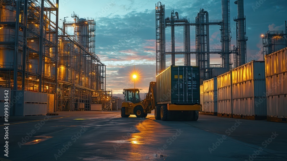 Specialized Chemical Logistics: Reach Stacker Maneuvers Hazmat ...