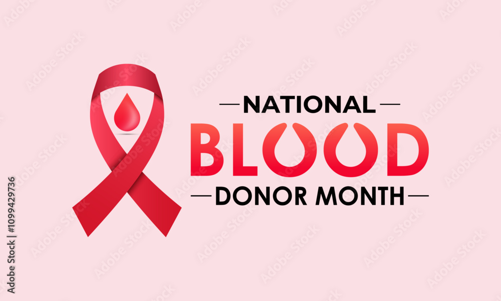Vector graphic of National Blood Donor Month poster design illustration ...