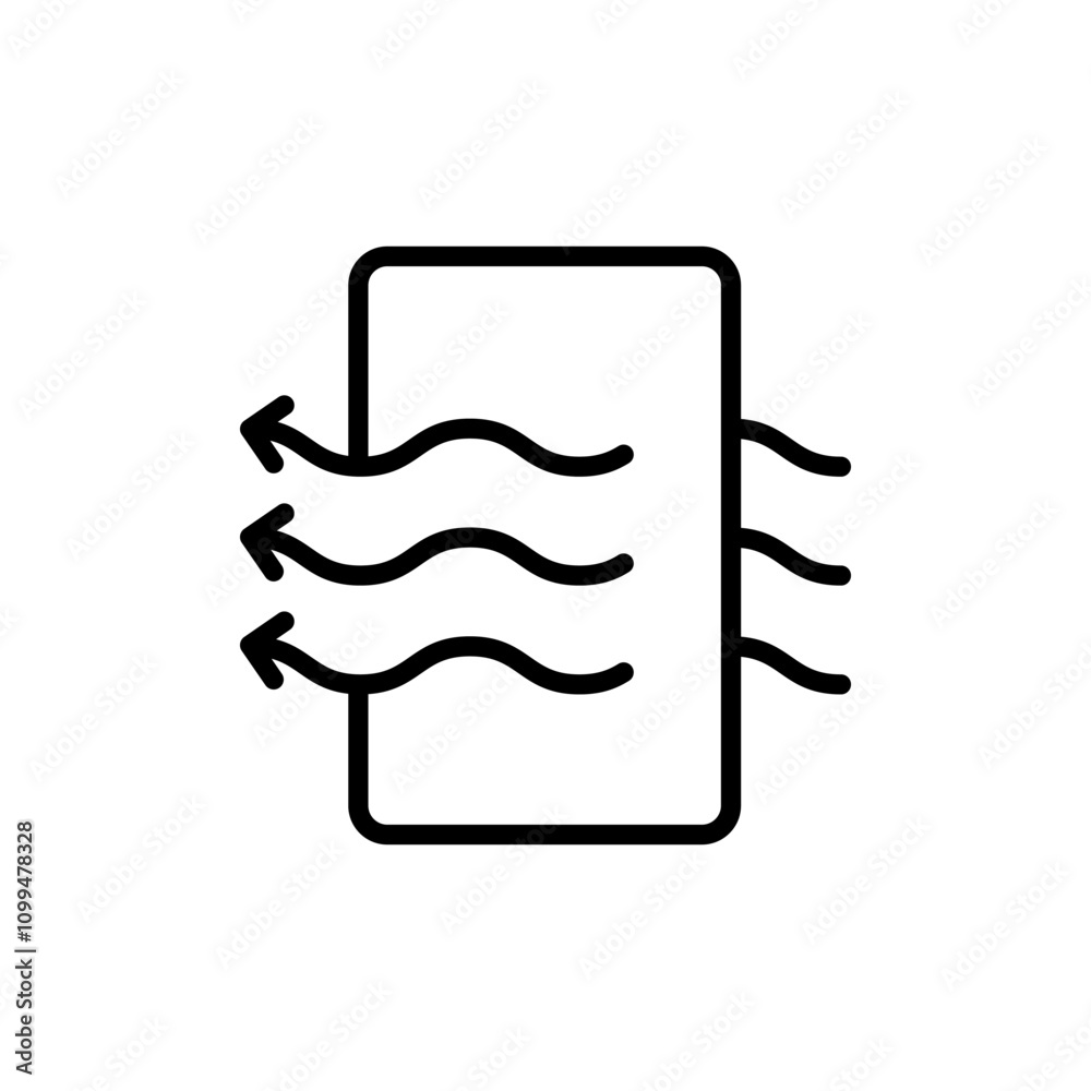 Praca wektorowa bez tantiem: Air filter with waves effect ...