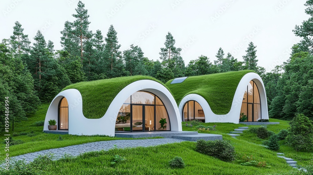 Eco-friendly bamboo domes and arches utilize biophilic design ...