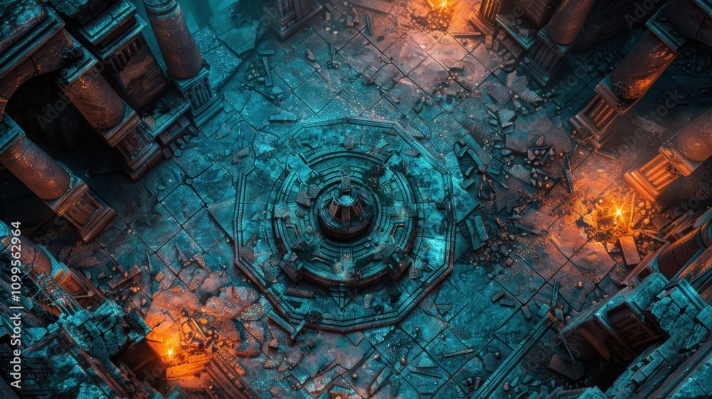 DnD Battlemap dark, underground, labyrinth, map, fantasy, adventure ...