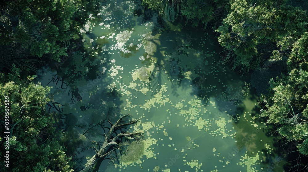 DnD Battlemap battlemap in toxic bog - Surrounded by greenery ...