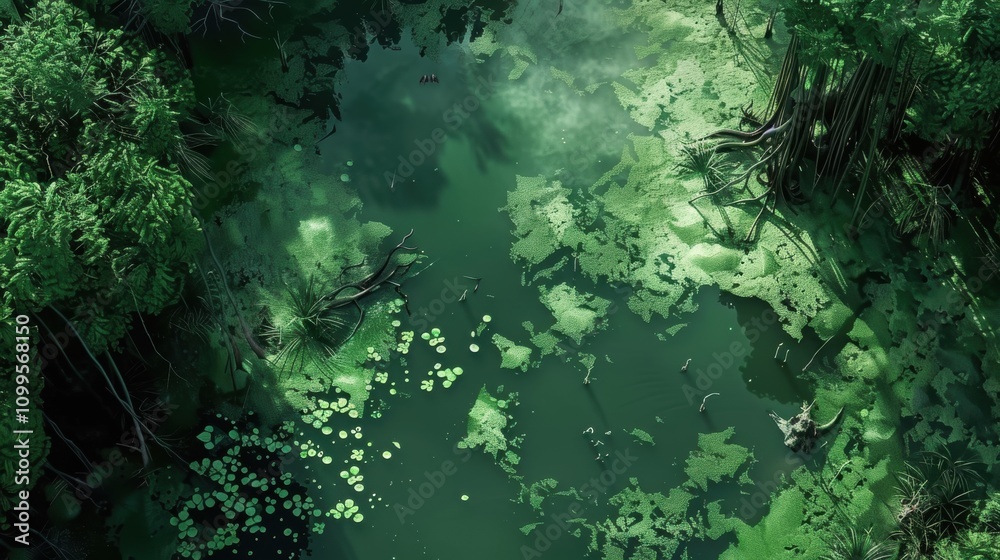 DnD Battlemap battlemap in toxic bog - Surrounded by greenery ...