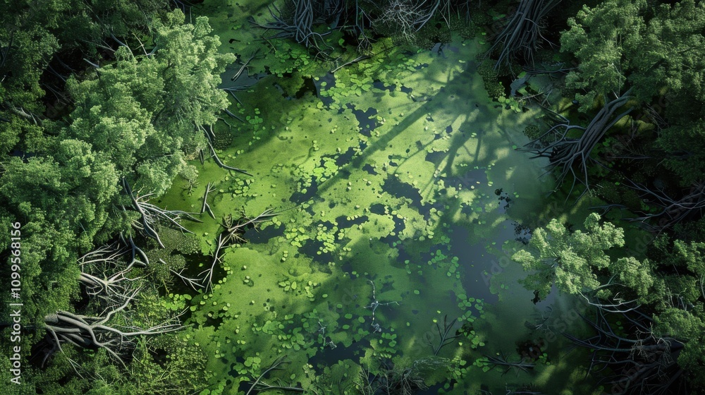 DnD Battlemap battlemap in toxic bog - Surrounded by greenery ...