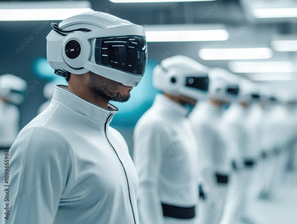 Futuristic ai-powered rehabilitation center showcasing technological ...