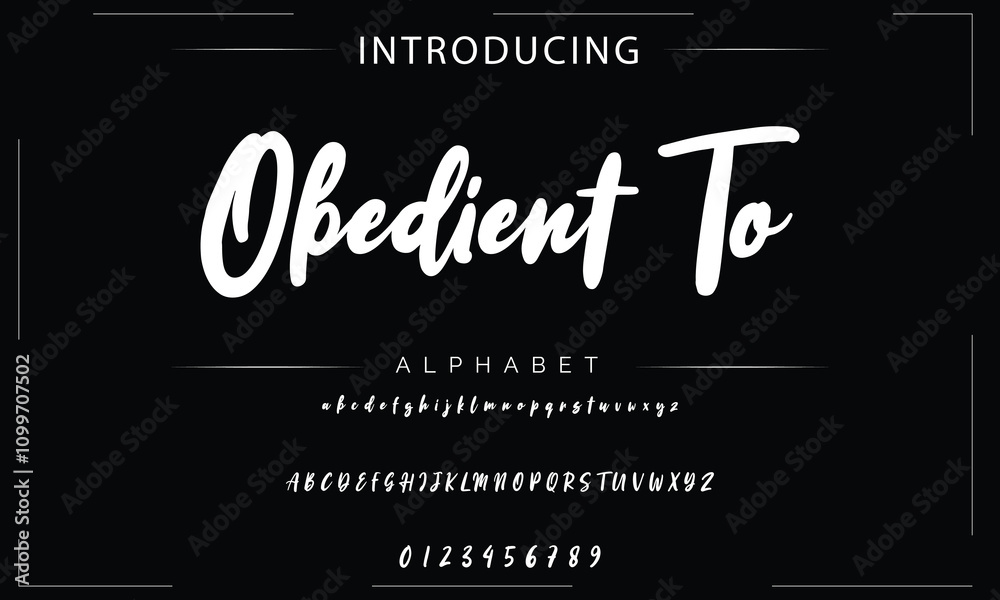 Hand drawn typeface. Handwritten script alphabet isolated on white ...