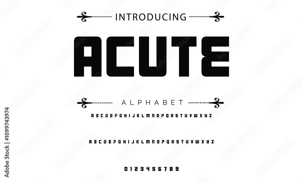 Modern techno font, futuristic line type of english alphabet letters ...