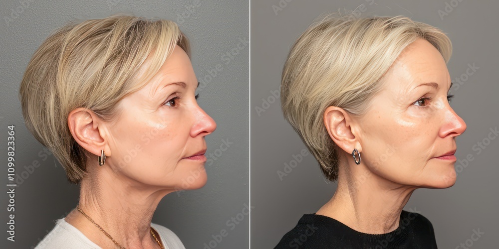 Side-by-side photos of a patientâ€™s face before and after botox ...