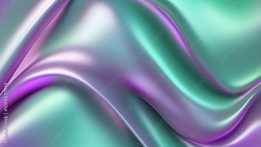 neon Lavender, Mint Green, Silver glowing gradient background, a soft ...